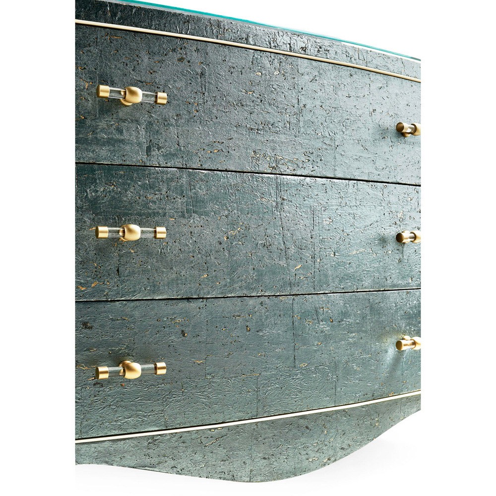 Margaux Updated Traditional Teal Chest | Kathy Kuo Home