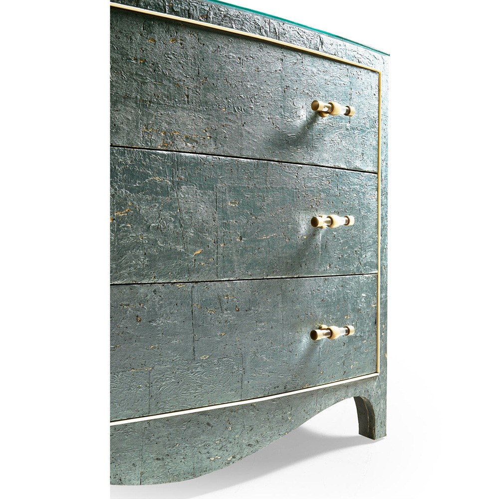 Margaux Updated Traditional Teal Chest | Kathy Kuo Home