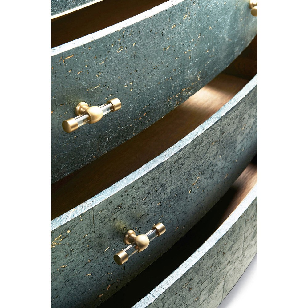 Margaux Updated Traditional Teal Chest | Kathy Kuo Home