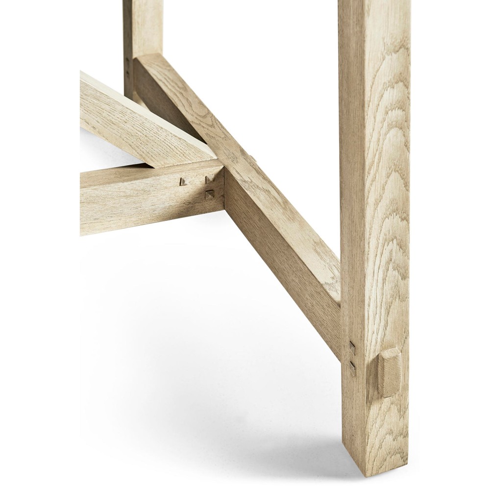 Elijah Updated Traditional Brown Oak Wood Extendable Dining Table - 96-144"