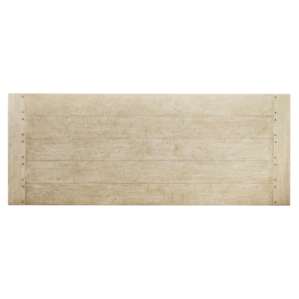 Elijah Updated Traditional Brown Oak Wood Extendable Dining Table - 96-144"