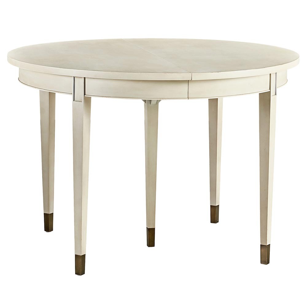 Landen Updated Traditional Beige Wood Oval Extendable Dining Table - 44 ...