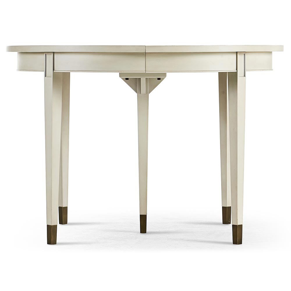 Landen Updated Traditional Beige Wood Oval Extendable Dining Table - 44 ...