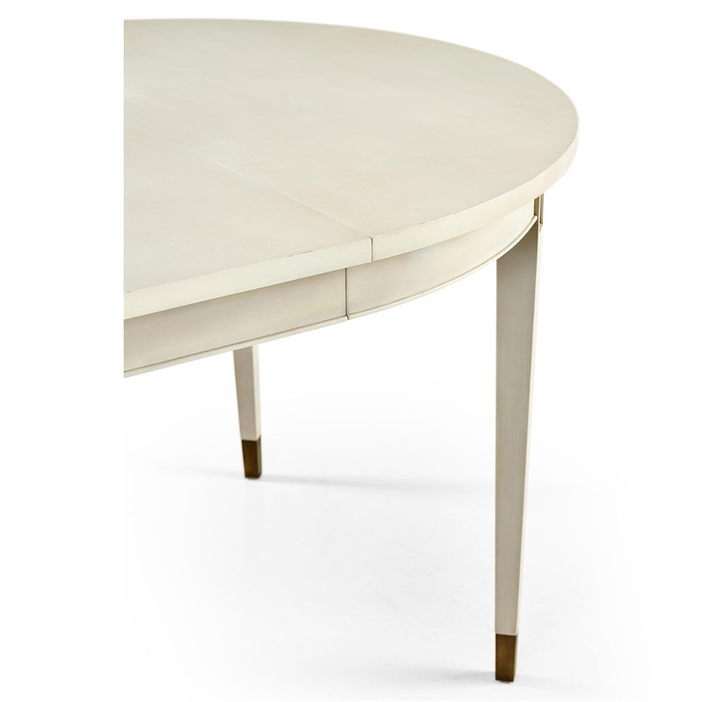 Landen Updated Traditional Beige Wood Oval Extendable Dining Table - 44 ...