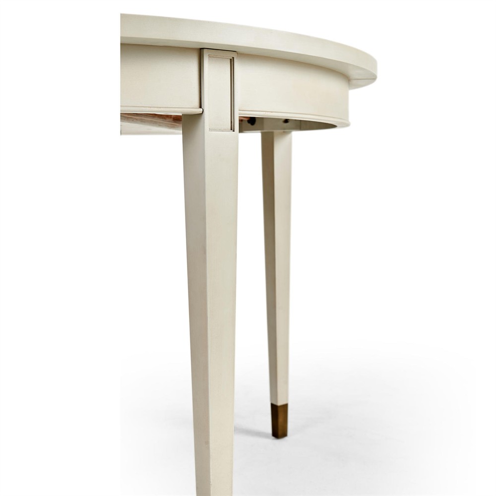 Landen Updated Traditional Beige Wood Oval Extendable Dining Table - 44 ...