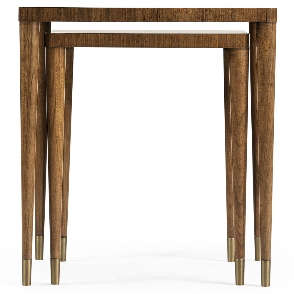 Ronin Modern Classic Brown Walnut Nesting Tables Standard (14 - 24" W ...