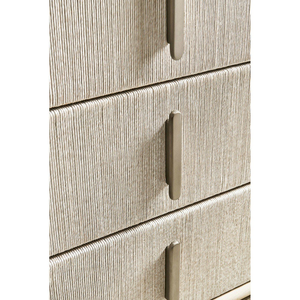 Irving Coastal Beach Whitewashed Oak Wood Double Dresser | Kathy Kuo Home