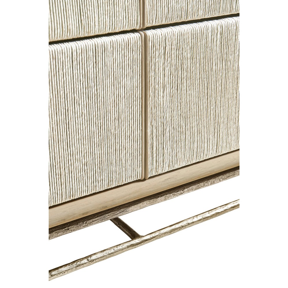 Irving Coastal Beach Whitewashed Oak Wood Double Dresser | Kathy Kuo Home
