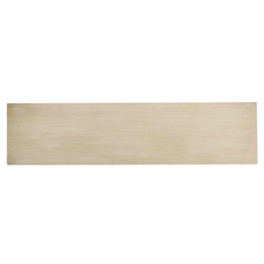 Irving Coastal Beach Whitewashed Oak Wood Double Dresser | Kathy Kuo Home