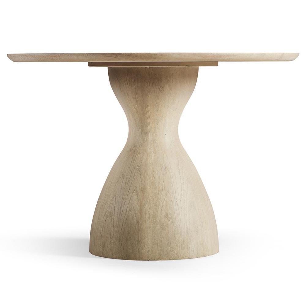 Seana Modern Classic Whitewashed Oak Wood Round Dining Table - 44" 41 ...
