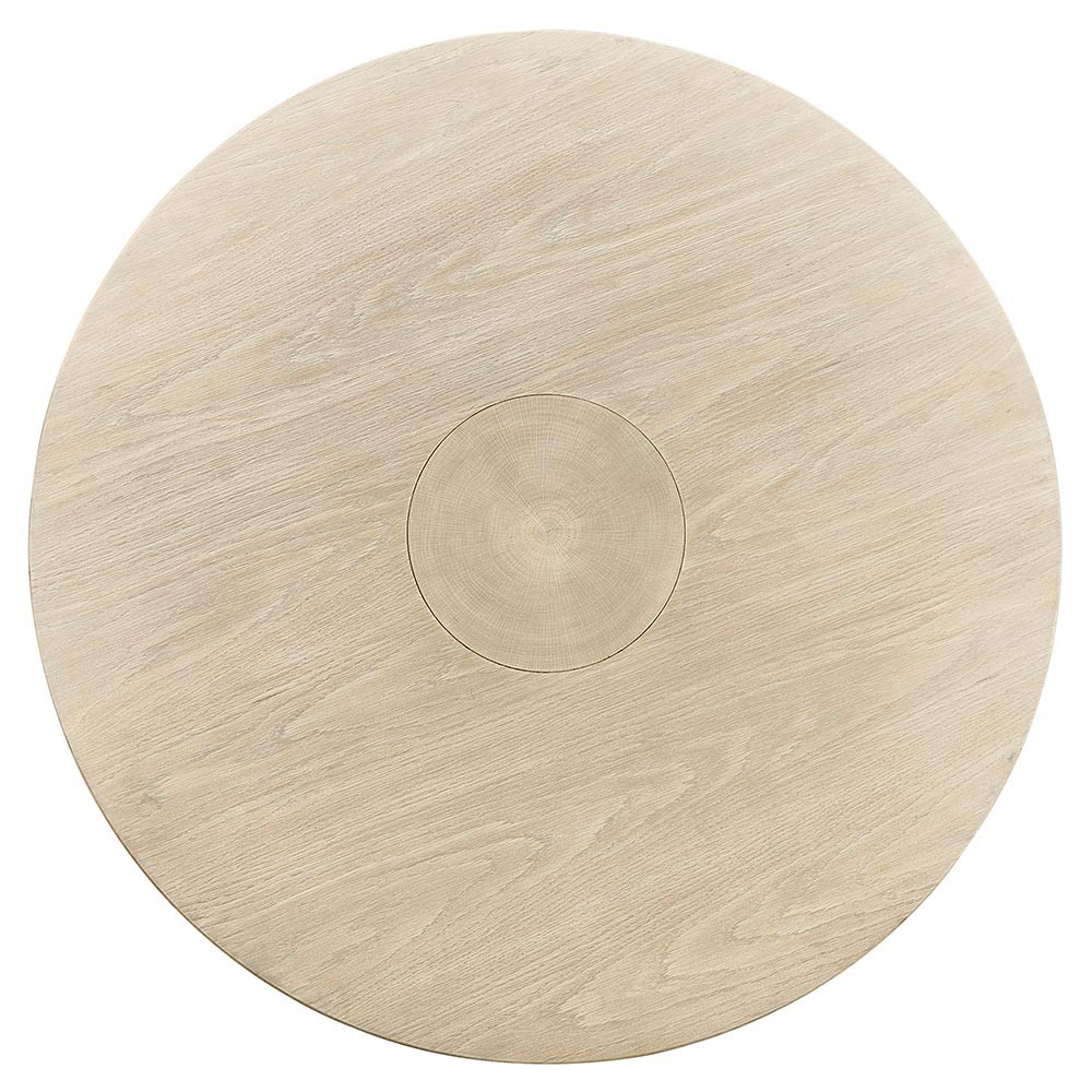 Seana Modern Classic Whitewashed Oak Wood Round Dining Table - 44" 41 ...