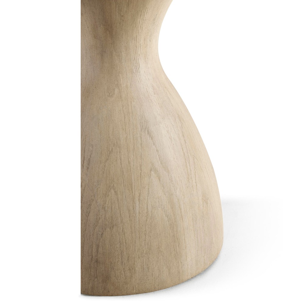 Seana Modern Classic Whitewashed Oak Wood Round Dining Table - 44" 41 ...