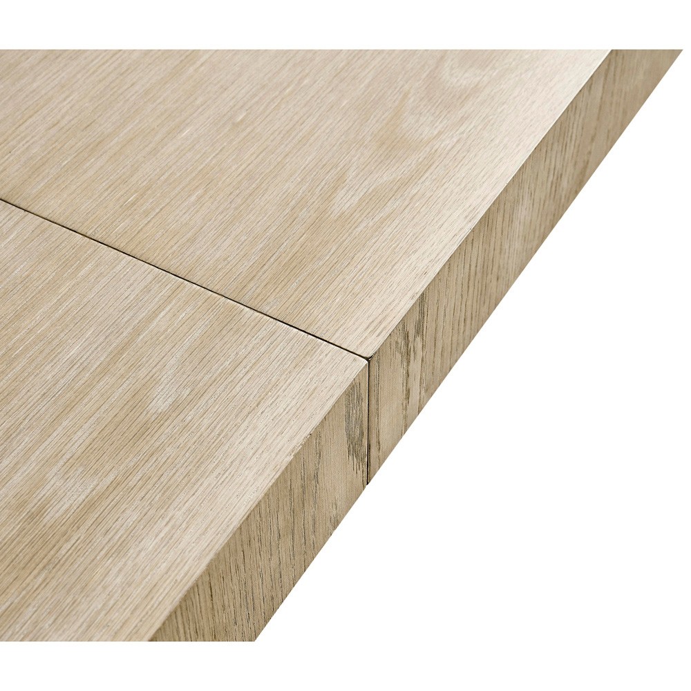 Declan Modern Classic Whitewashed Oak Extendable Dining Table - 100-120 ...