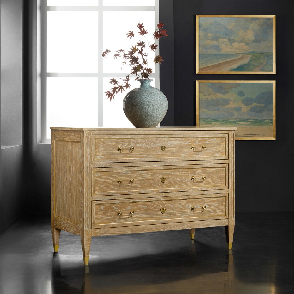Isabella Updated Traditional Brown Oak Dresser | Kathy Kuo Home