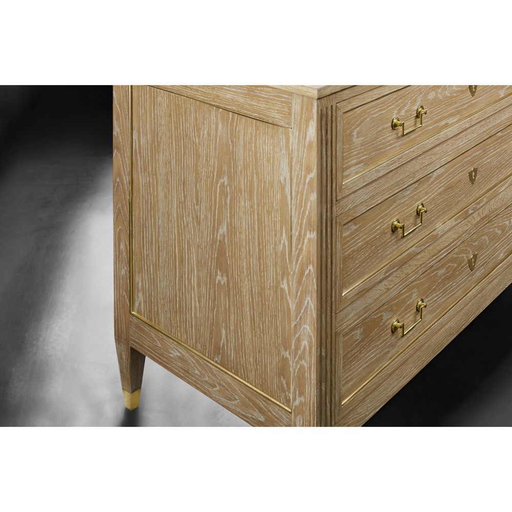 Isabella Updated Traditional Brown Oak Dresser | Kathy Kuo Home