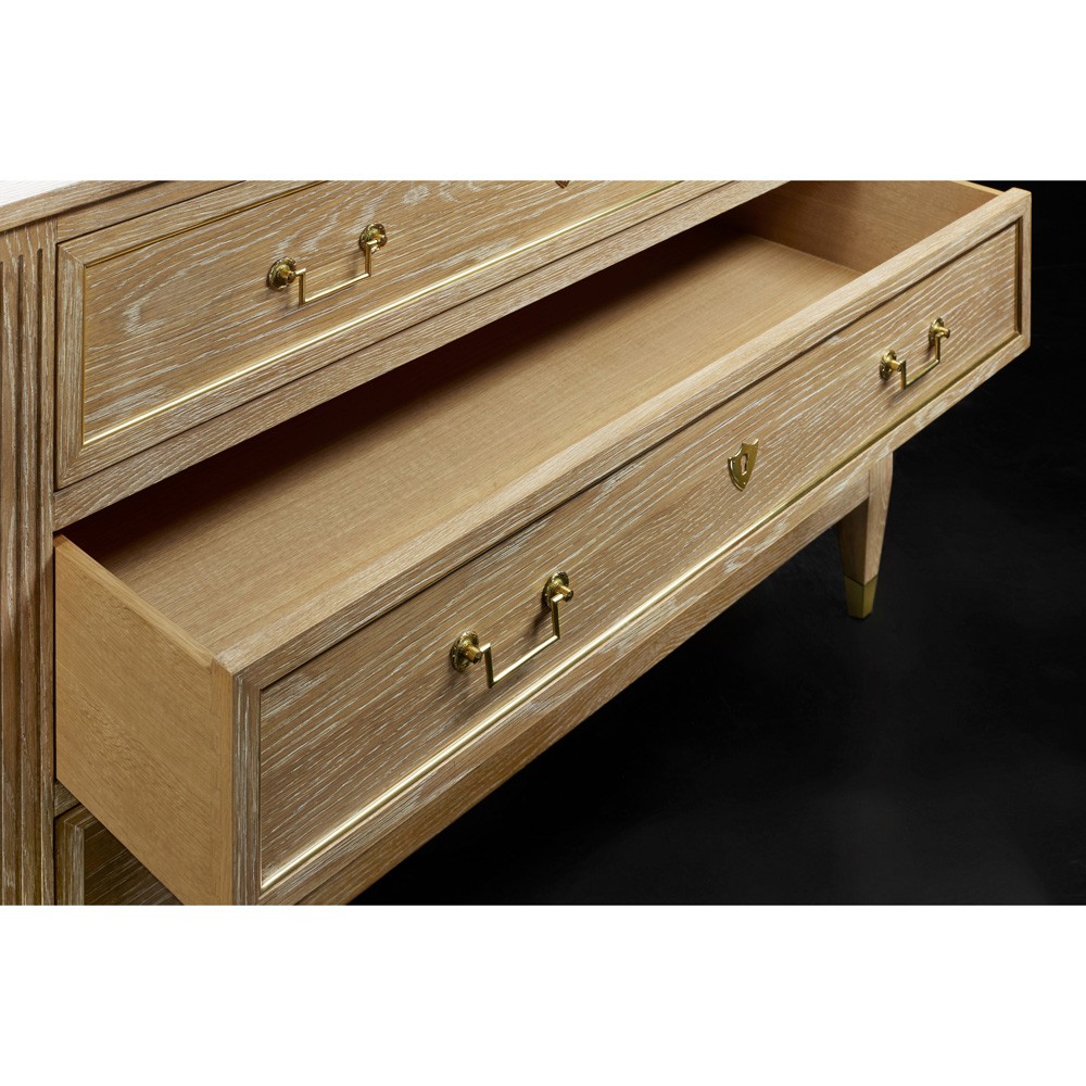Isabella Updated Traditional Brown Oak Dresser | Kathy Kuo Home