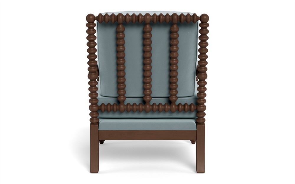 Nottingham Saltwater Blue Performance Velvet Chair | Kathy Kuo Home