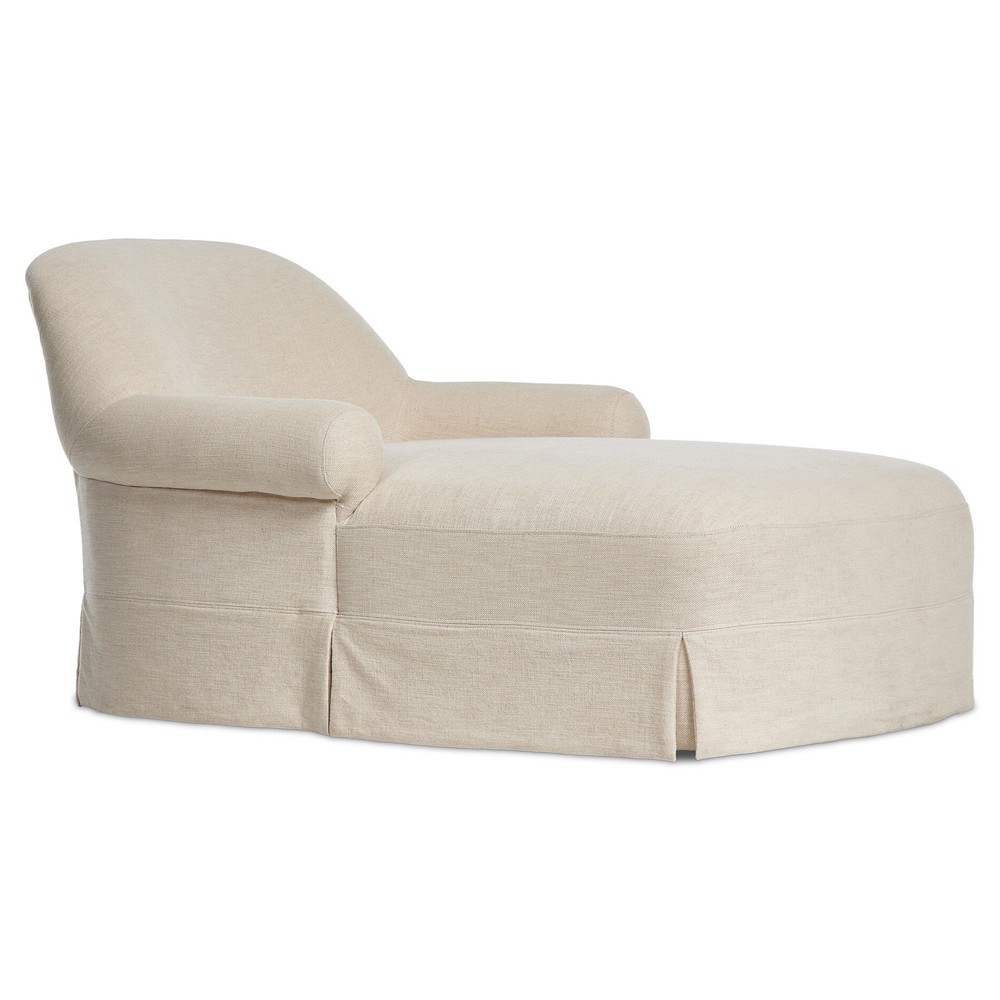 Arden Bergamo Parchment Chaise Lounge | Kathy Kuo Home