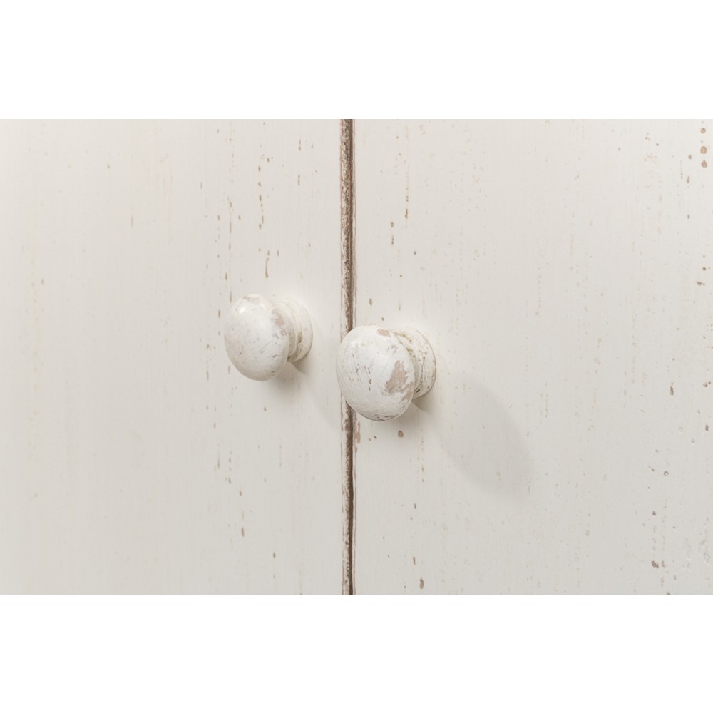 Errol Coastal Beach Distressed White Pine Wood Sideboard Extra Wide ...