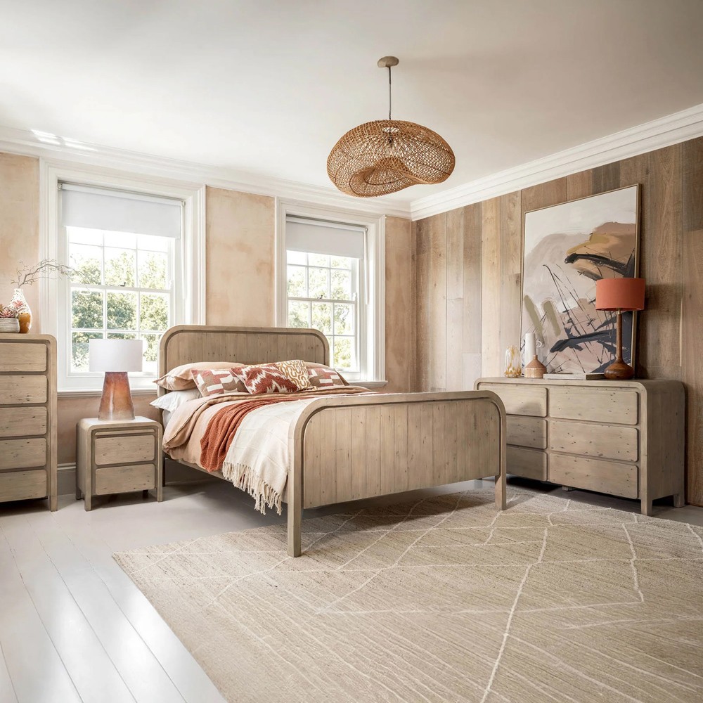Jan Coastal Beach Reclaimed Wood Nightstand Wide (Over 29" W) | Kathy ...