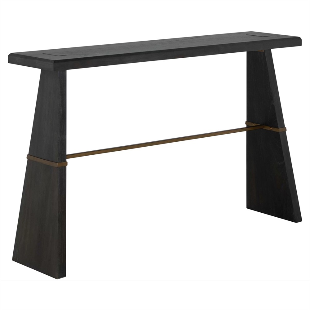 Havana Modern Classic Black Wood Gold Iron Console Table Standard (42 ...