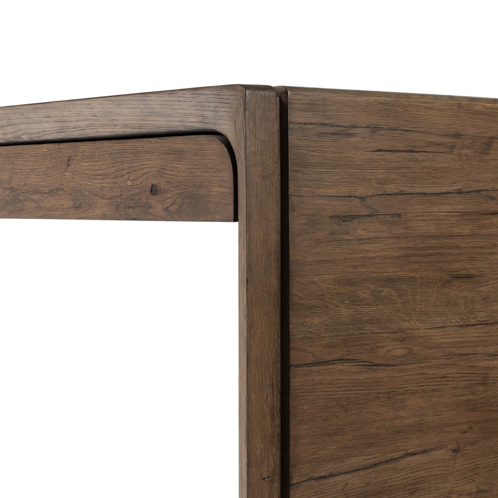 Halley Modern Classic Brown Oak Wood Desk | Kathy Kuo Home