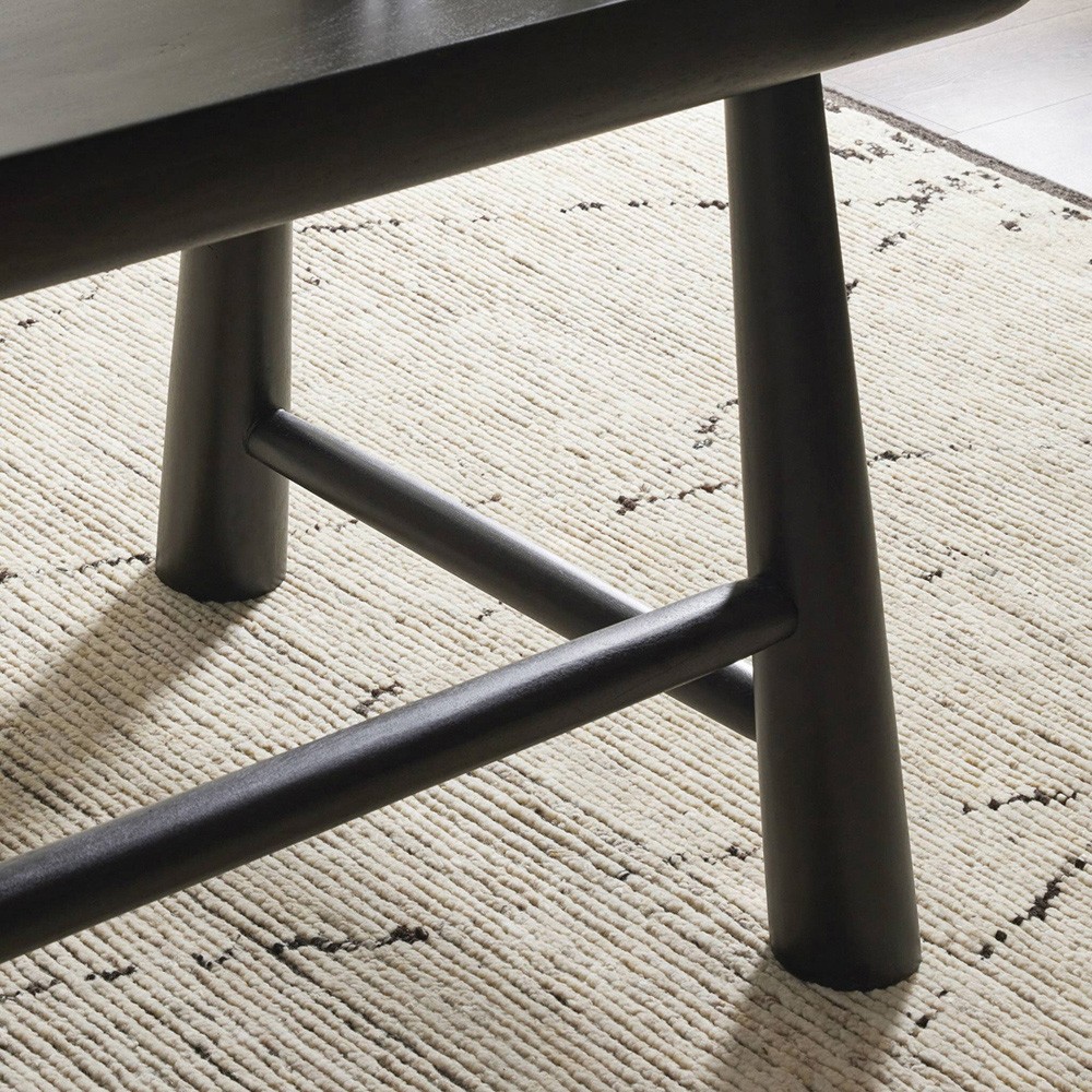 Livia Modern Classic Black Acacia Desk | Kathy Kuo Home