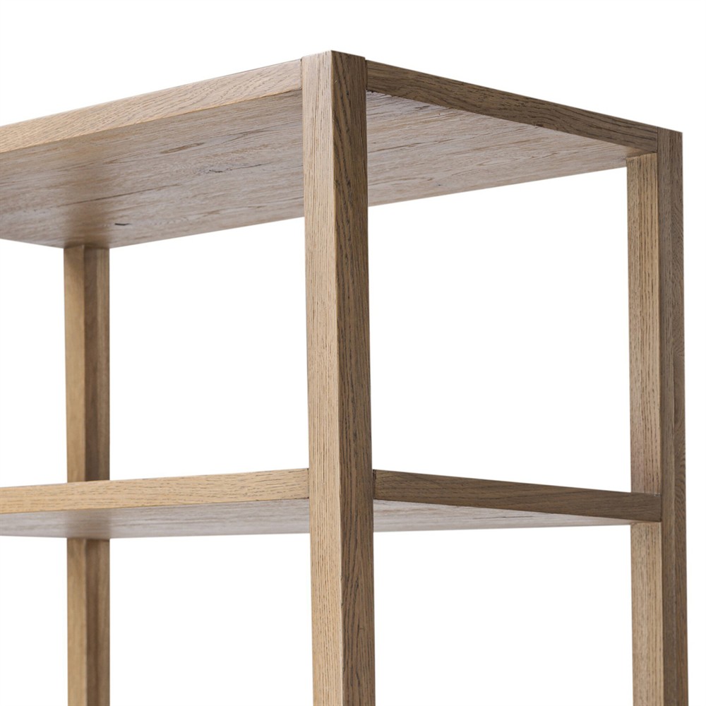 Taylin Coastal Beach Brown Oak Wood Bookcase Standard (20 - 50 W ...