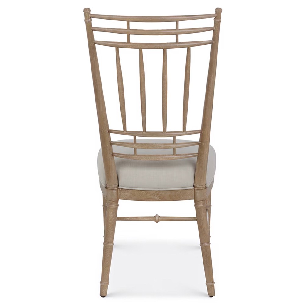 Faith Updated Traditional Grey Performance Brown Wood Dining Side Chair ...