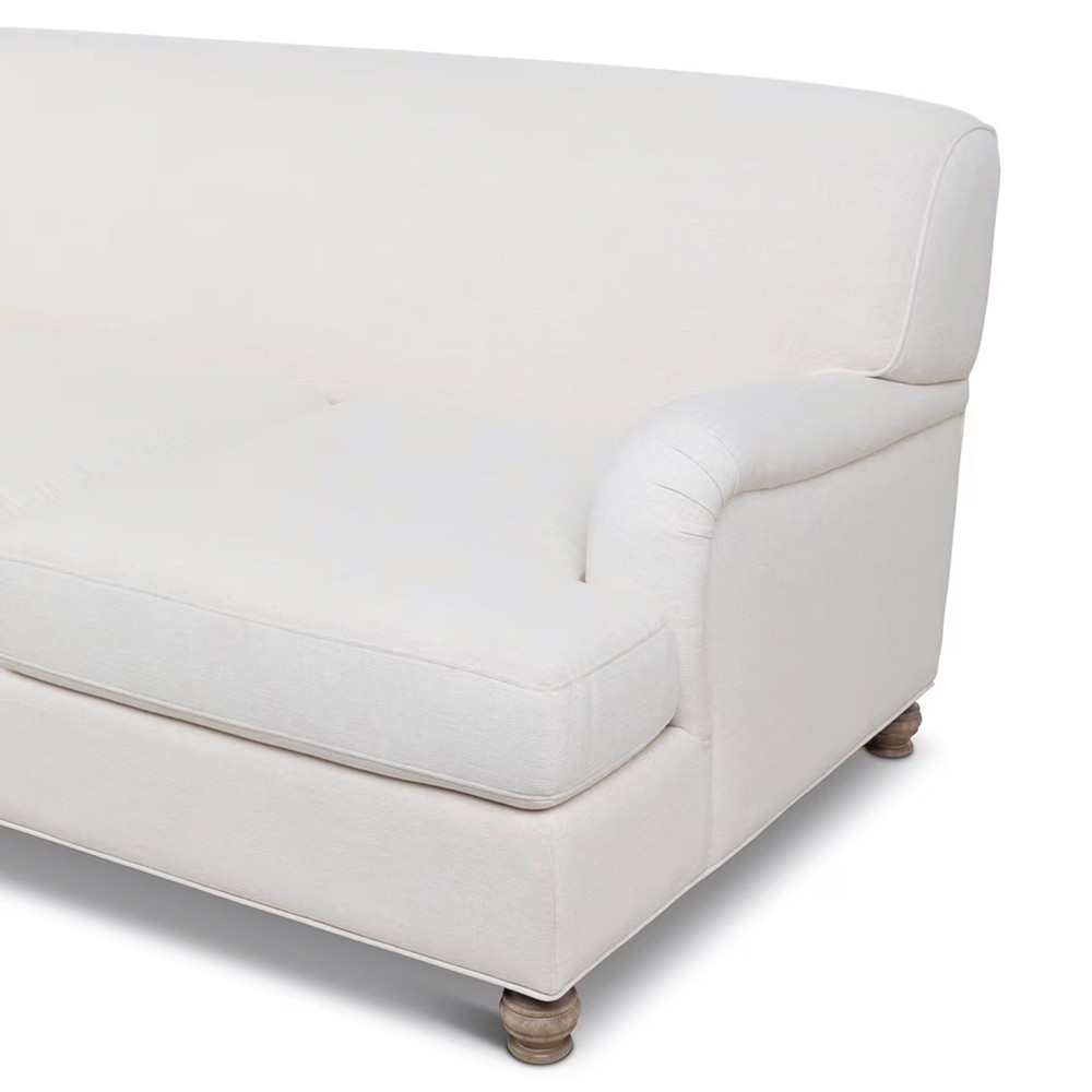 Judy Updated Traditional White Performance Sofa - 91" 91" W - 100" W ...