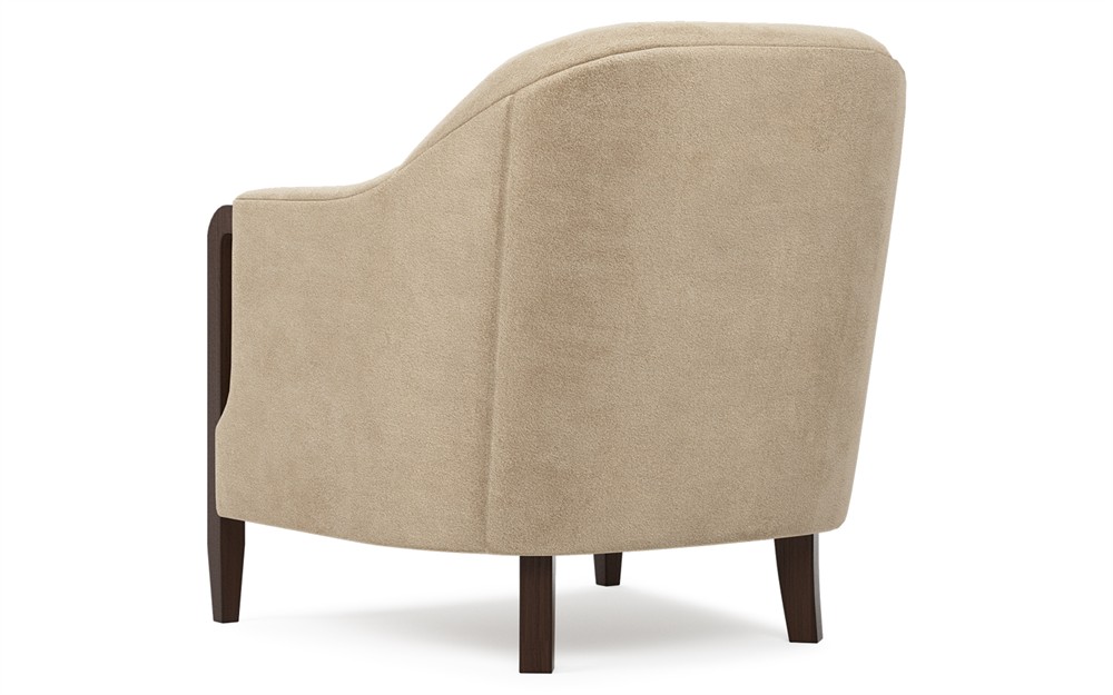 Rosario Champagne Performance Velvet Chair | Kathy Kuo Home