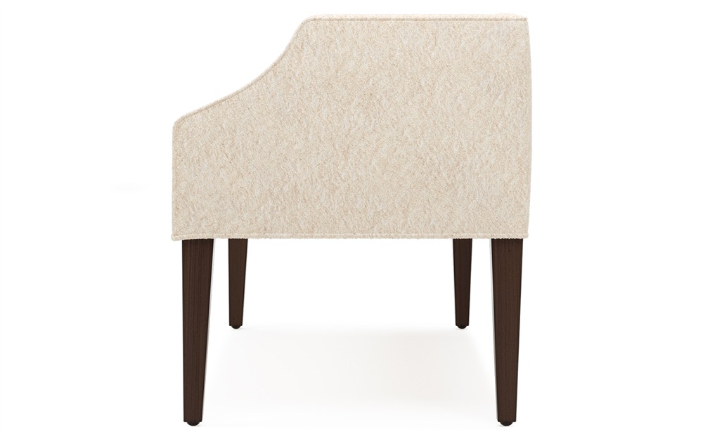 Lilibet Angora Cream Weave Bench - 60" | Kathy Kuo Home