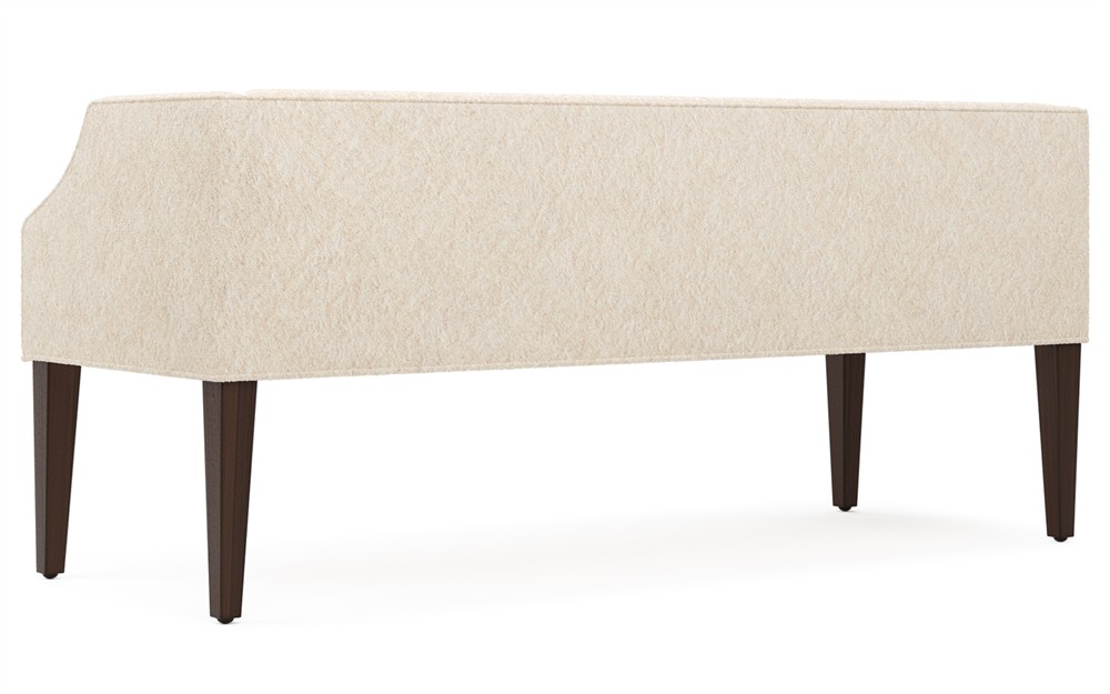 Lilibet Angora Cream Weave Bench - 60" | Kathy Kuo Home