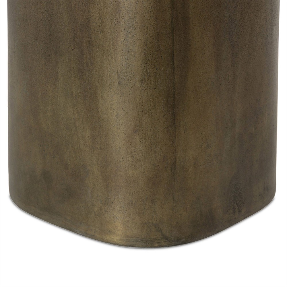 Lincoln Modern Classic Textured Aged Brass Round End Table Standard (14 ...