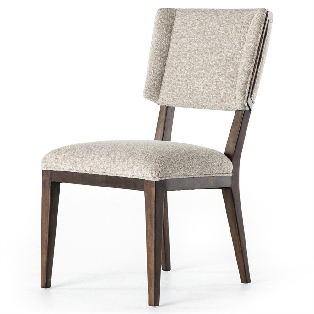 Jason Modern Classic Grey Upholstered Wood Dining Chair | Kathy Kuo Home