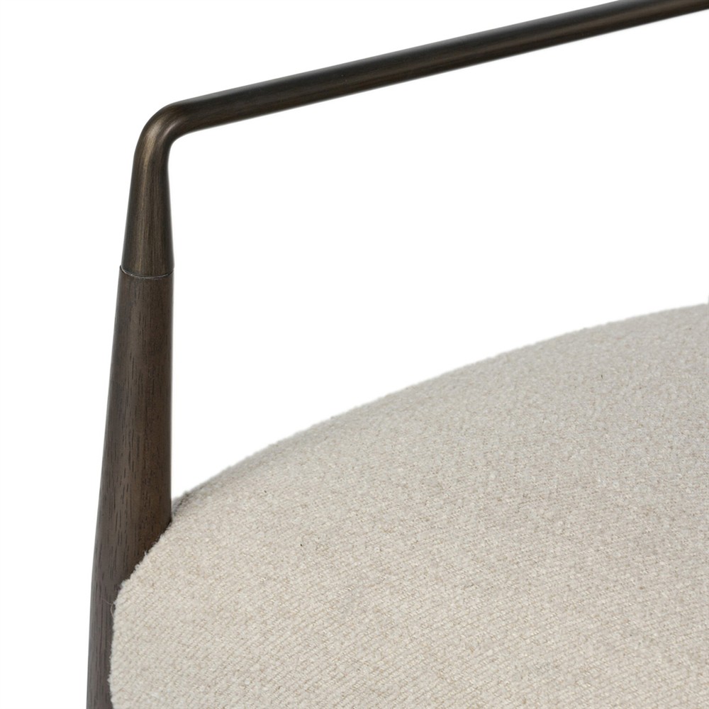 Wally Modern Classic Cream Boucle Performance Dining Arm Chair | Kathy ...