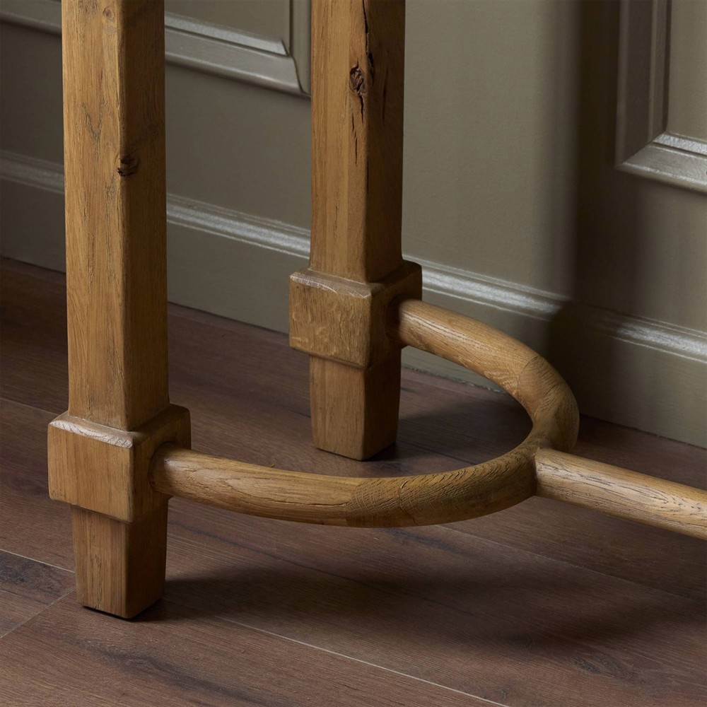 Edison Worn Oak Console Table Extra Long (over 75" W) | Kathy Kuo Home