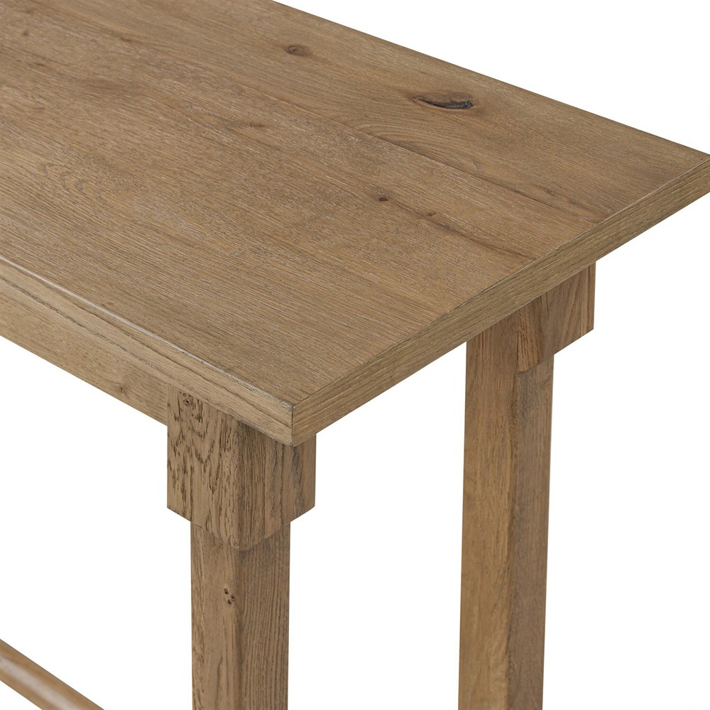 Edison Worn Oak Console Table Extra Long (over 75" W) | Kathy Kuo Home