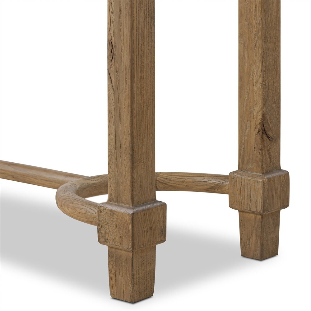 Edison Worn Oak Console Table Extra Long (over 75" W) | Kathy Kuo Home