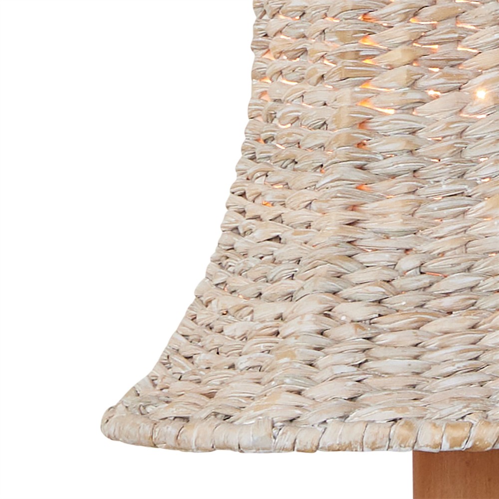 Reese Coastal Beach Whitewash Seagrass Tapered Chandelier Shade | Kathy ...