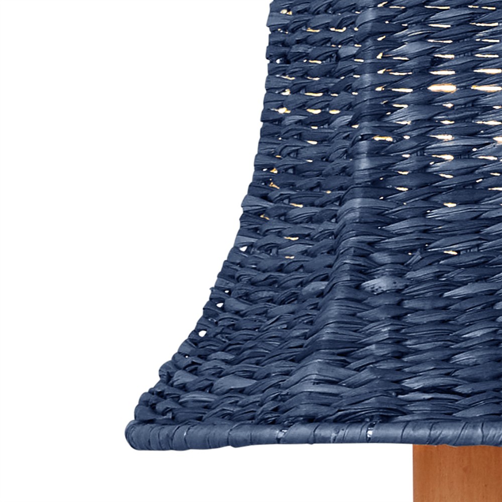 Reese Coastal Beach Indigo Seagrass Tapered Chandelier Shade | Kathy ...