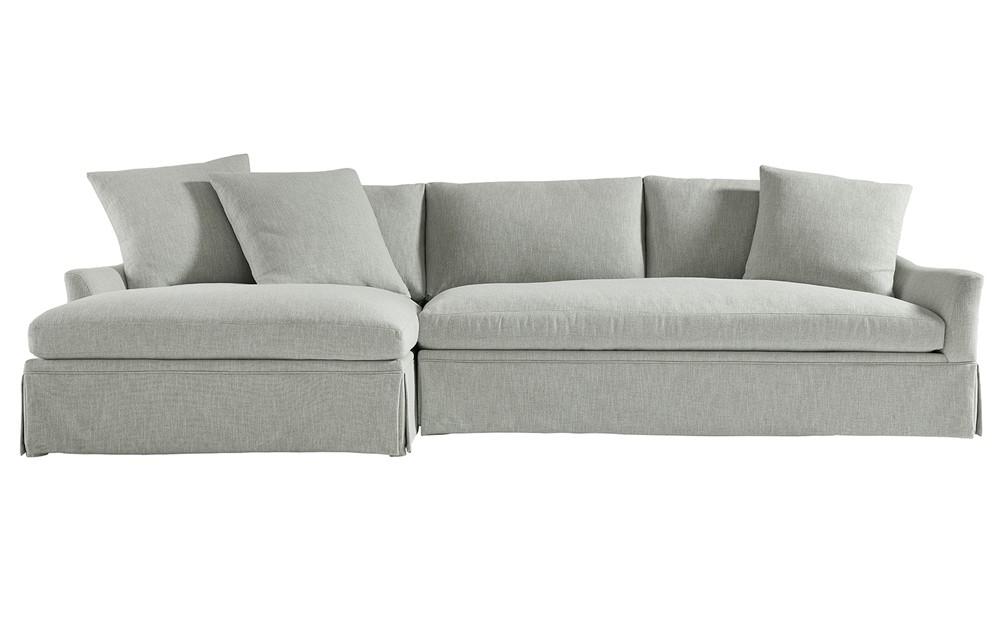 Hartwell Parchment Performance Chaise Sectional - Left Chaise - 122”