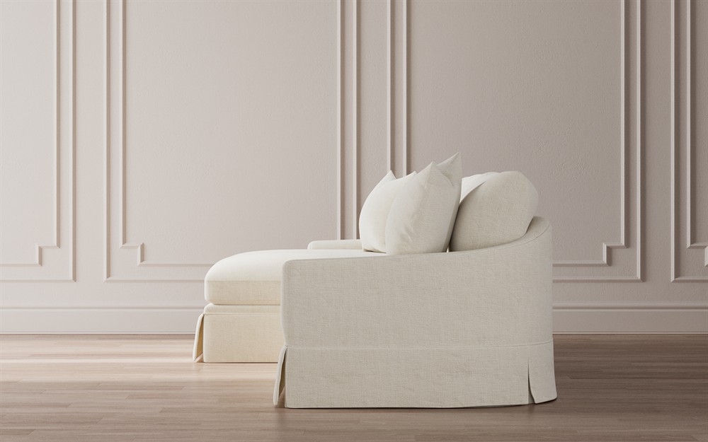 Hartwell Parchment Performance Chaise Sectional - Left Chaise - 122”