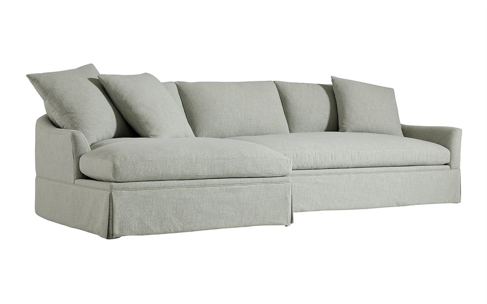 Hartwell Parchment Performance Chaise Sectional - Left Chaise - 122”