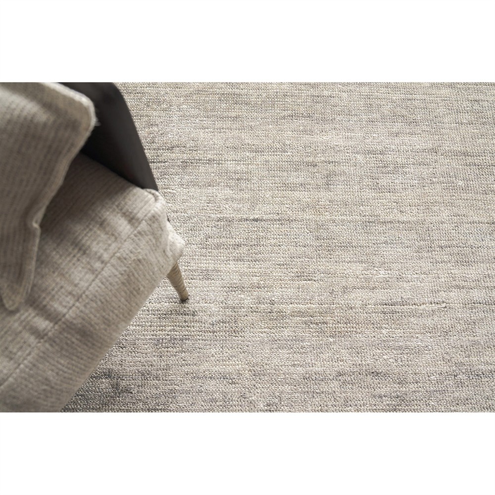Lydia Coastal Beach Grey Silk Solid Rug - Sample | Kathy Kuo Home