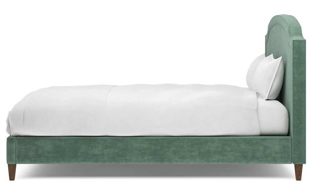 Addyson Grey Pearl Performance Bed - Full | Kathy Kuo Home