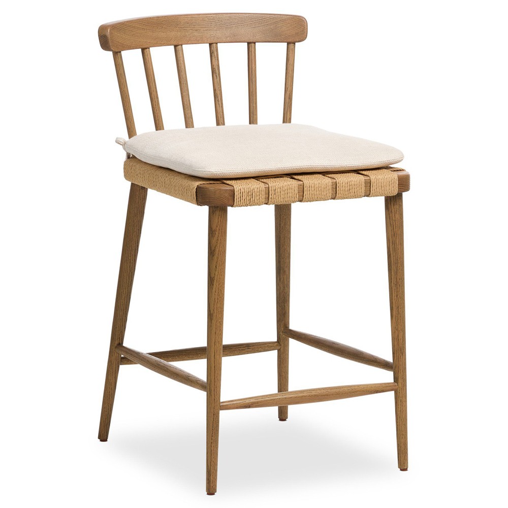 Anne Updated Traditional Cream Performance Brown Oak Spindle Counter ...