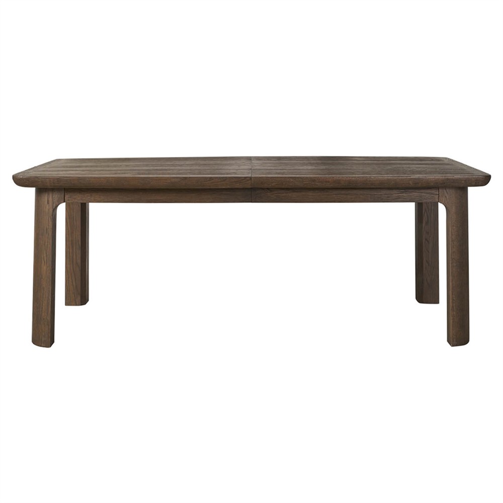 Alwyn Modern Classic Brown Oak Rectangular Extendable Dining Table - 86 ...