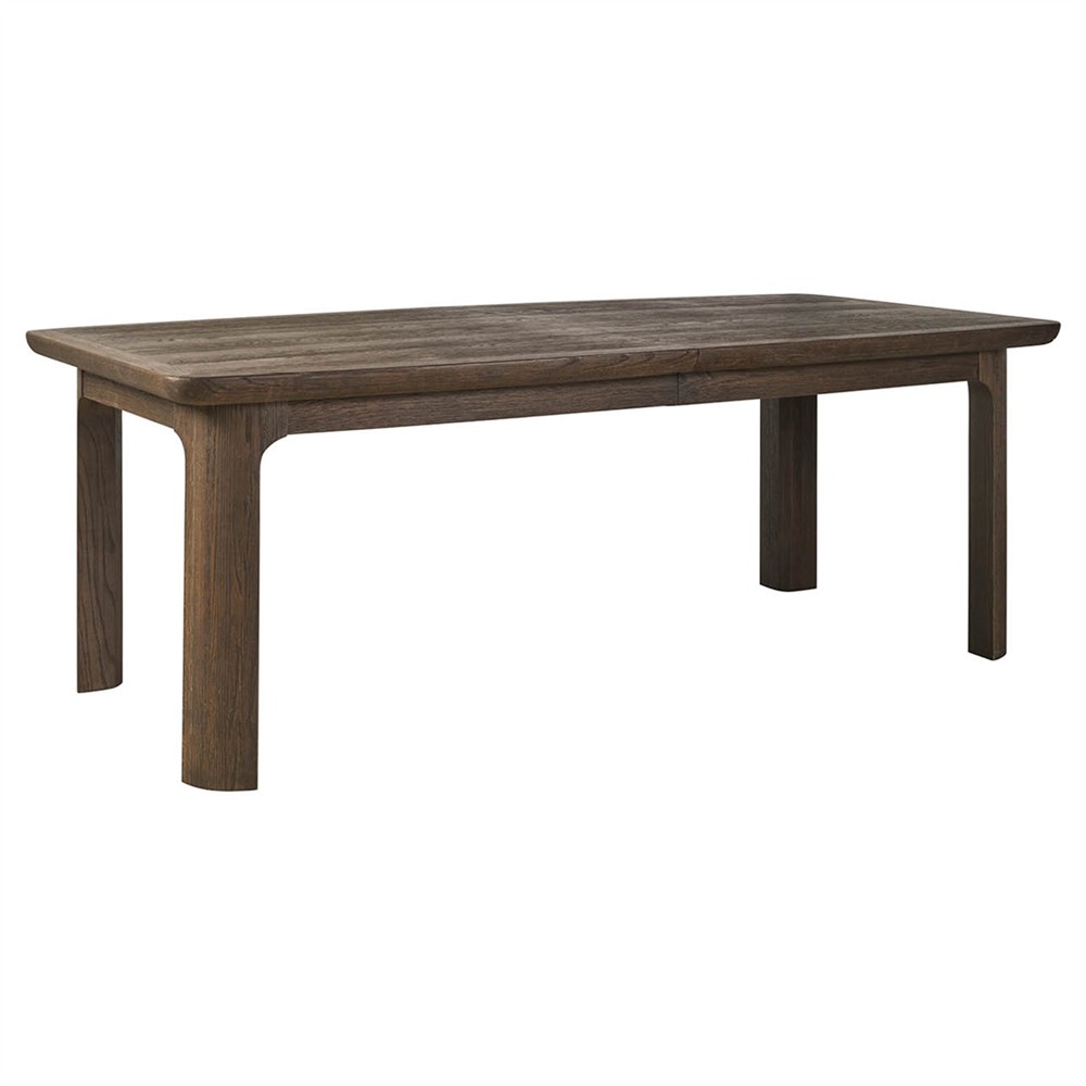 Alwyn Modern Classic Brown Oak Rectangular Extendable Dining Table - 86 ...