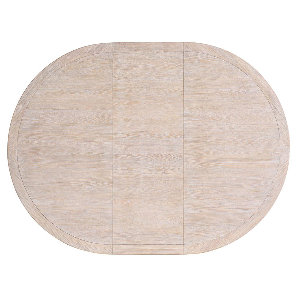 Alwyn Modern Classic Light Oak Round Extendable Dining Table - 54-72"